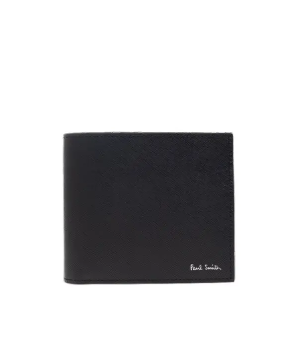 Paul Smith Logo Printed Billfold Wallet - Black