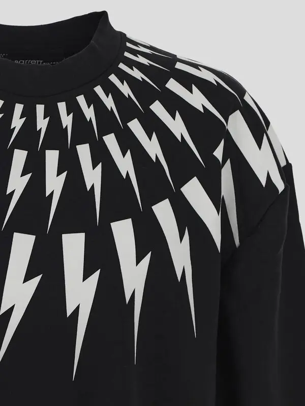 Neil Barrett Thunderbolt Print Crewneck Sweatshirt