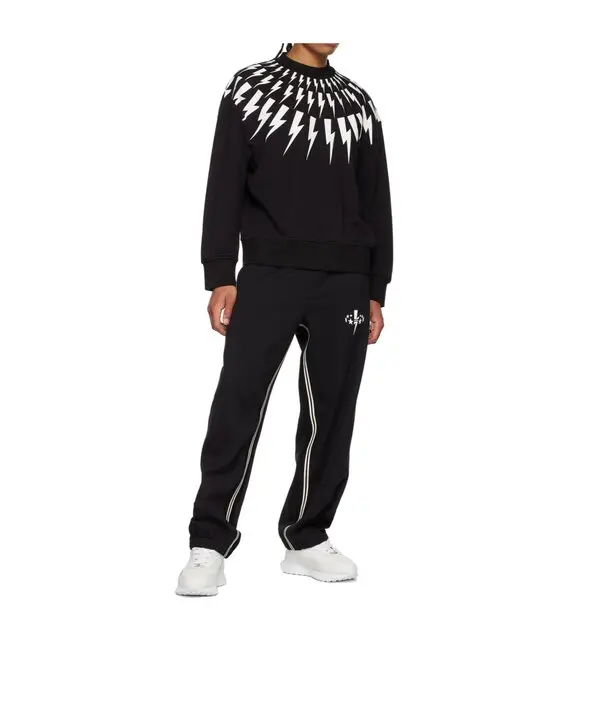 Neil Barrett Thunderbolt Print Crewneck Sweatshirt