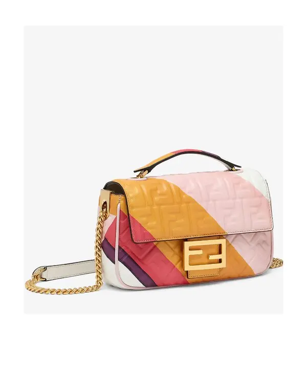 Fendi Medium Baguette Chain Shoulder Bag - Pink