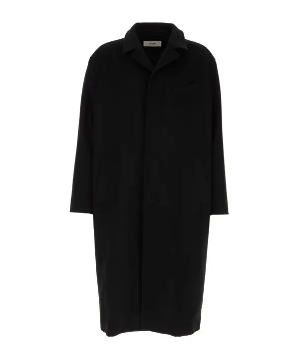 Celine Mac Coat In Wool Cloth - Black