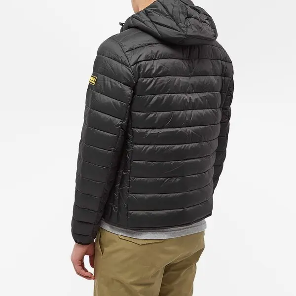 Barbour Padded Hooded Jacket With Logo Detailing