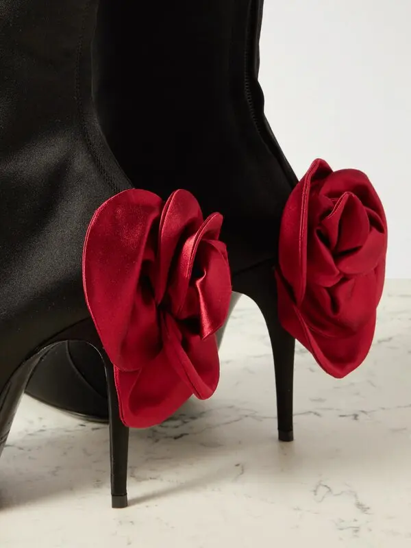Magda Butrym Appliqué Pointed-toe Stiletto Boots