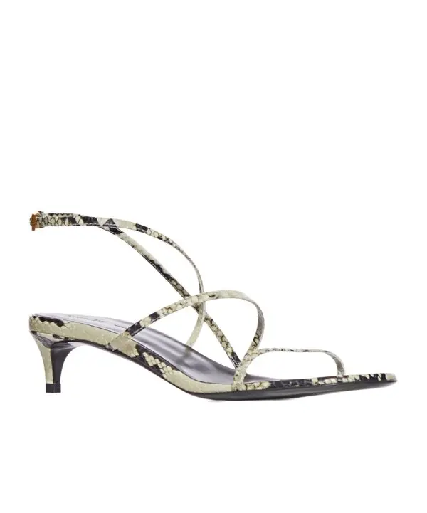 Khaite Strappy Kitten Heel Sandals