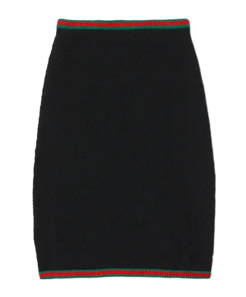 Gucci Web Detailed Lace Skirt