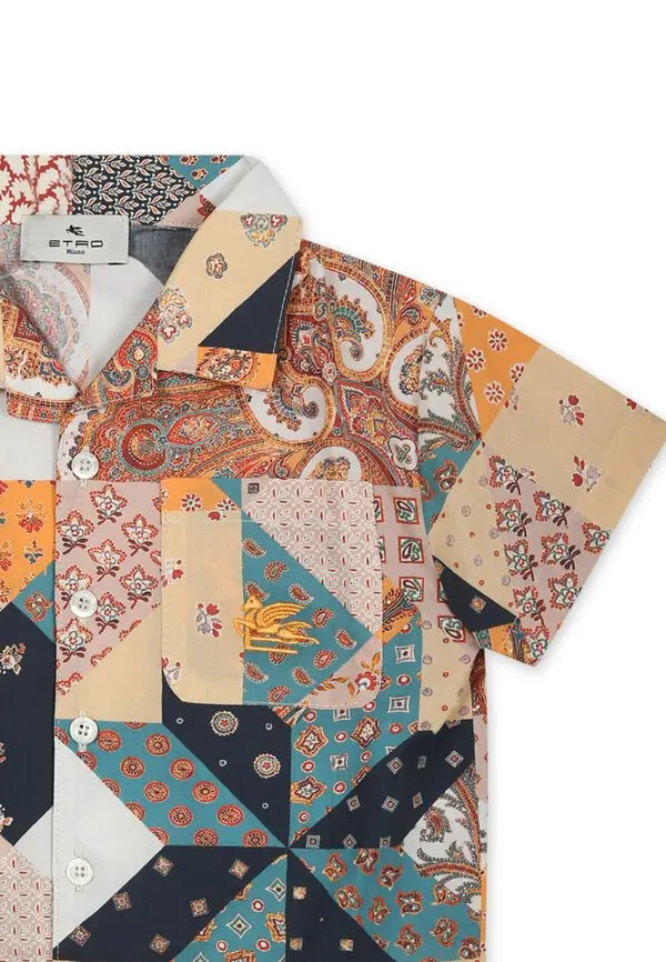 Etro Patchwork Design Cotton Shirt