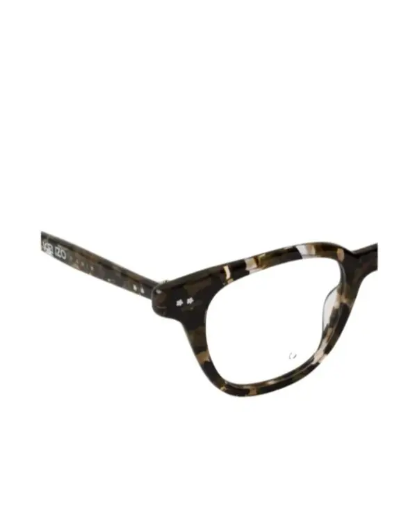 Kenzo Camouflage-pattern Round Frame Eyeglasses