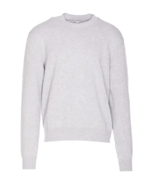 Bottega Veneta Crewneck Knitted Jumper With Patch Details - Gray