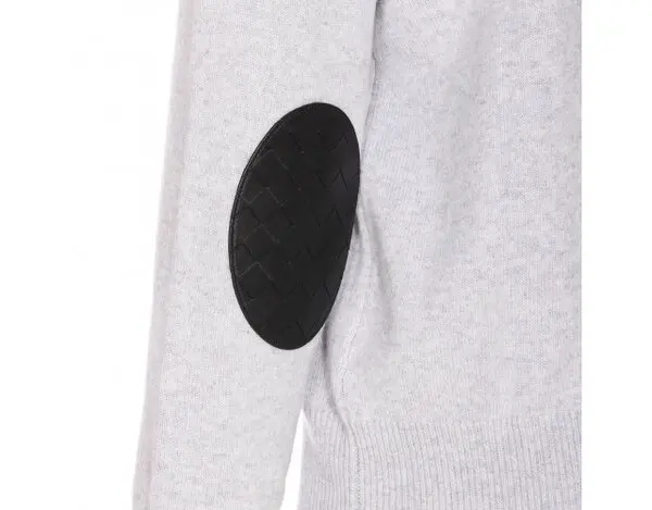 Bottega Veneta Crewneck Knitted Jumper With Patch Details - Gray