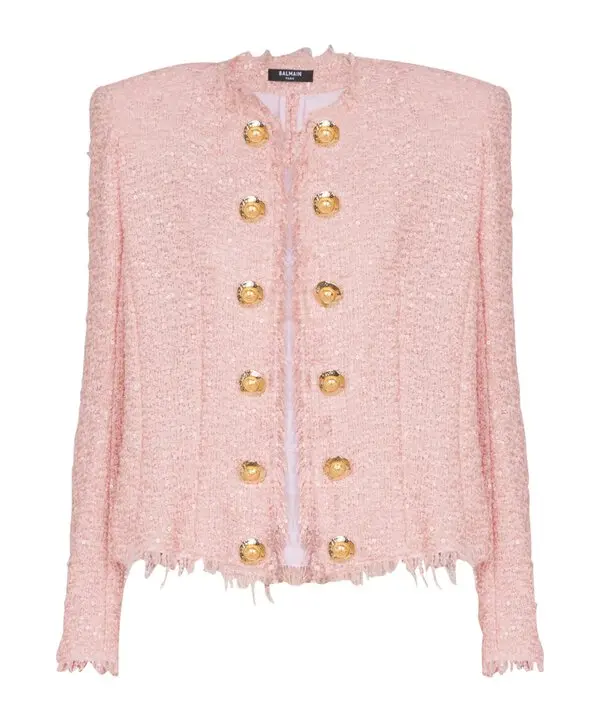 Balmain Sequin Embellished Jacket - Pink