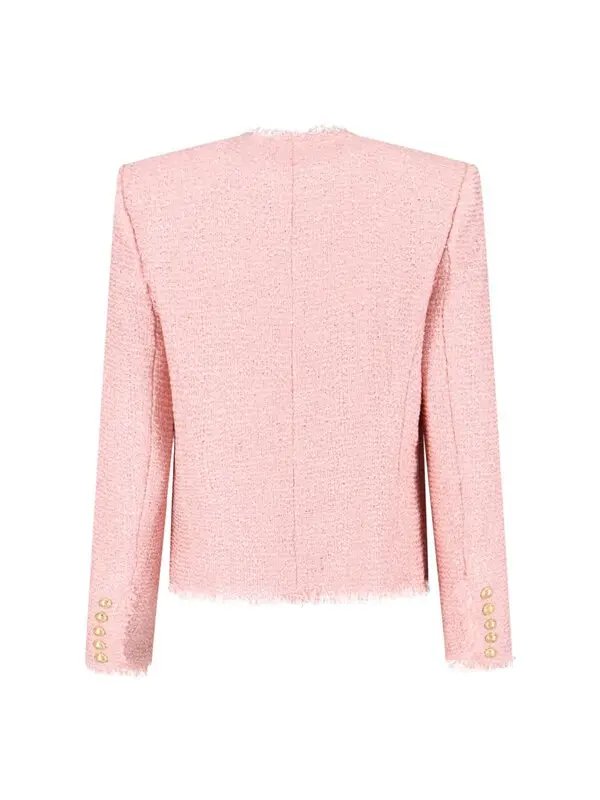 Balmain Sequin Embellished Jacket - Pink