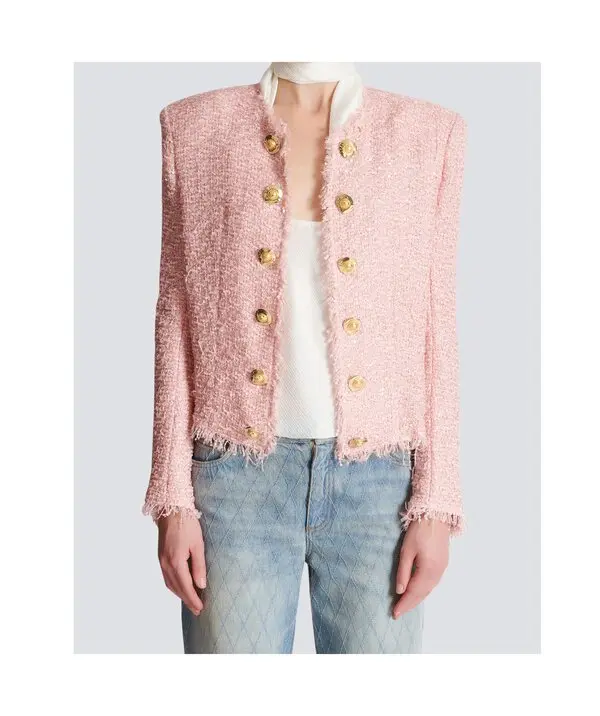 Balmain Sequin Embellished Jacket - Pink