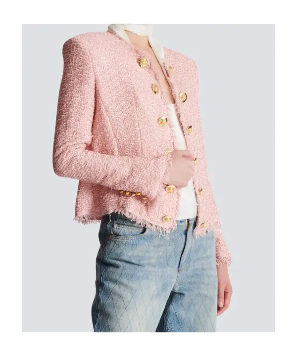 Balmain Sequin Embellished Jacket - Pink