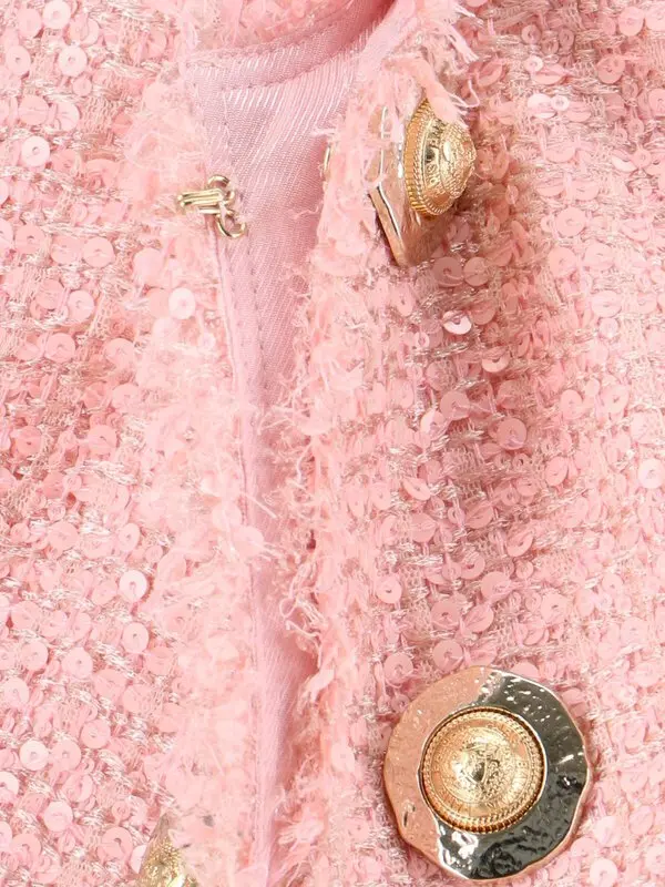 Balmain Sequin Embellished Jacket - Pink