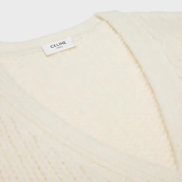 Celine Cardigan In Cashmere And Silk - Off White