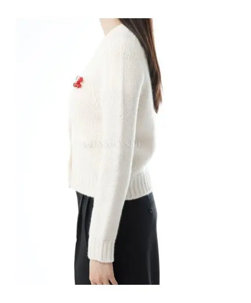 Celine Cardigan In Cashmere And Silk - Off White