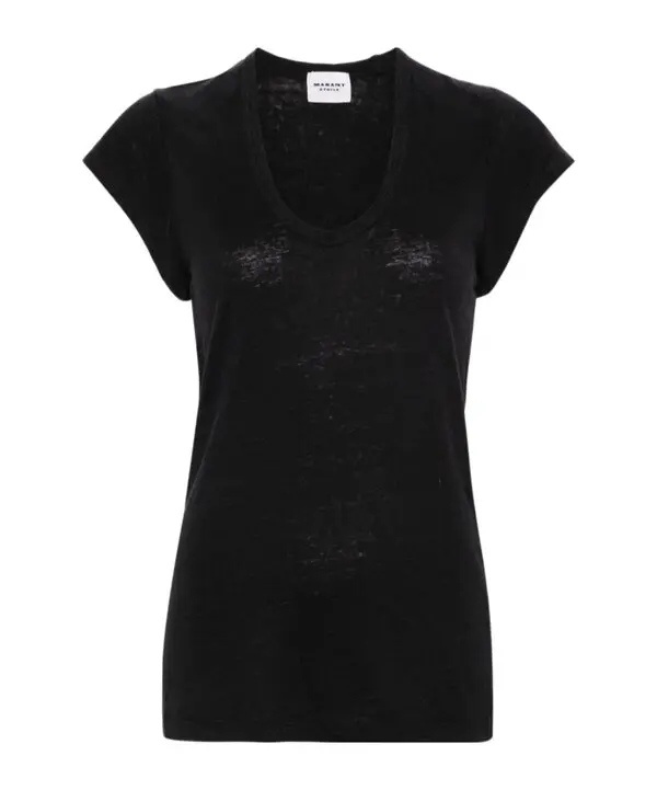 Isabel Marant Étoile Zankou V-neck T-shirt - Black