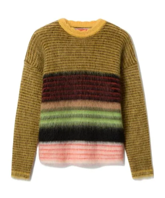 La DoubleJ Horizontal Stripe Round Neck Sweater