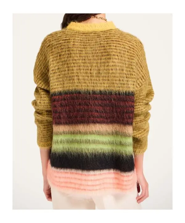 La DoubleJ Horizontal Stripe Round Neck Sweater