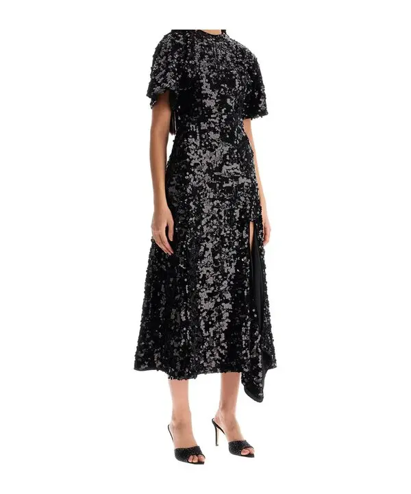 GANNI Sequined Short Sleeve Dress