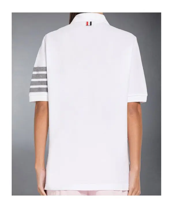 Thom Browne 4-bar Short Sleeve Polo Top