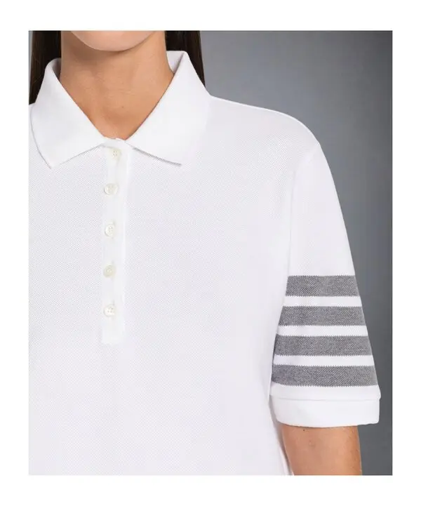Thom Browne 4-bar Short Sleeve Polo Top