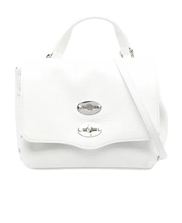 ZANELLATO Stud-detailed Twist-lock Small Tote Bag - Gray