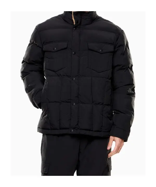 EA7 Long-sleeve Padded Jacket With Stand Collar