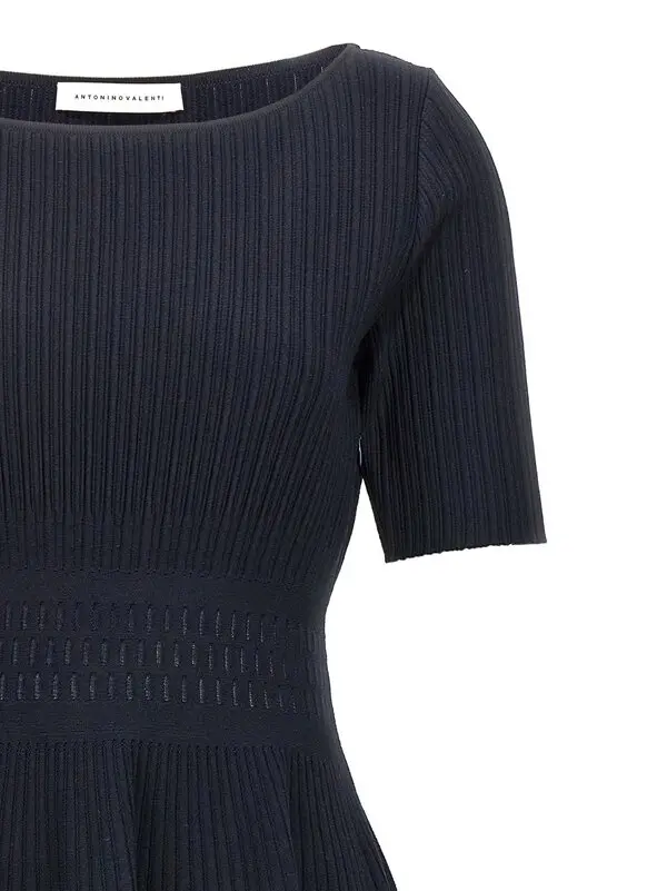 ANTONINO VALENTI Hela Knit Dress With Pleated Details