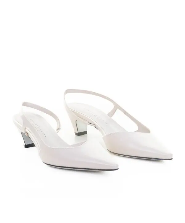 Roberto Festa Slingback Pointed Toe Pumps - Stone