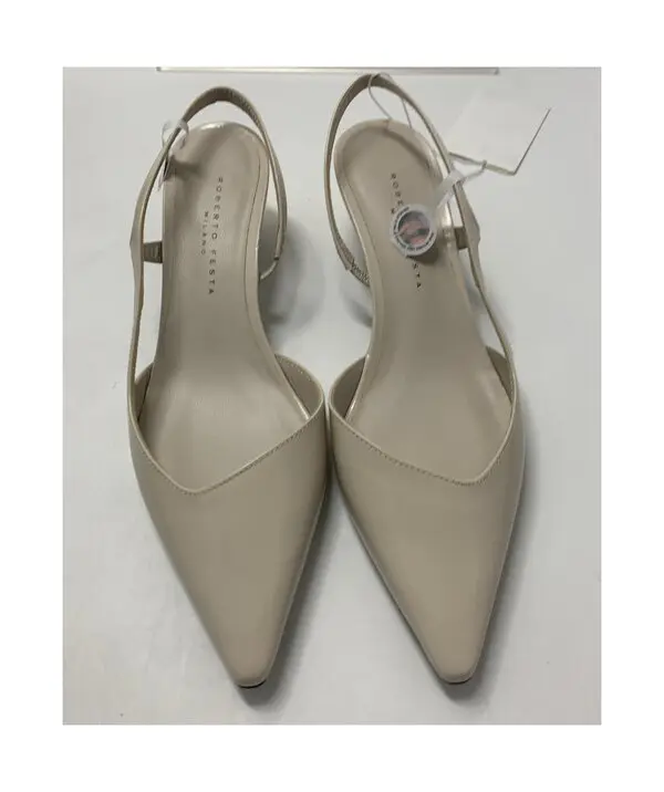 Roberto Festa Slingback Pointed Toe Pumps - Stone