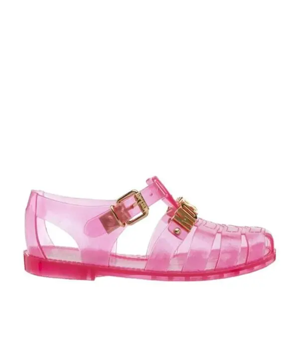 Moschino Lettering Jelly Sandals