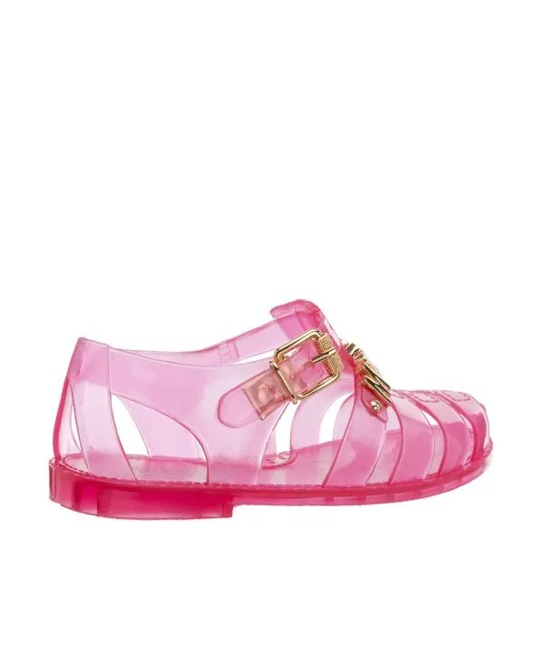 Moschino Lettering Jelly Sandals