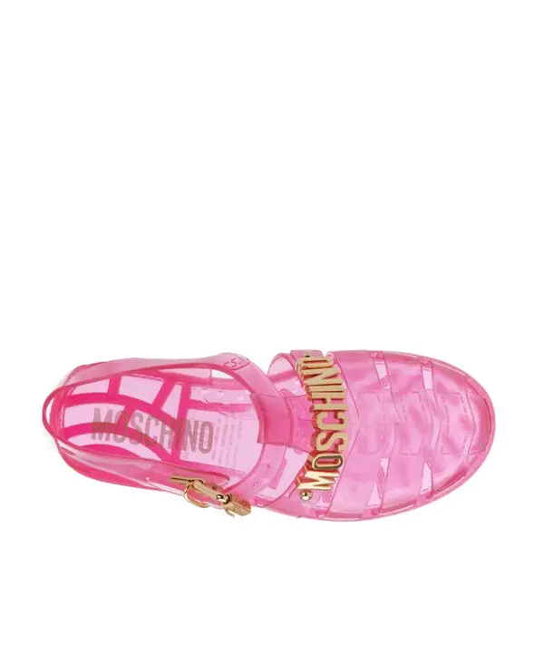 Moschino Lettering Jelly Sandals