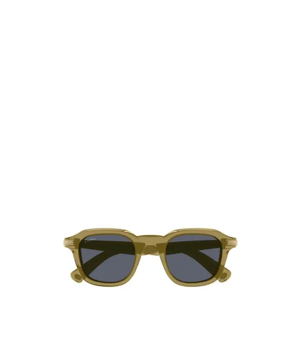 Cartier Square-frame Sunglasses - Yellow Yellow Grey