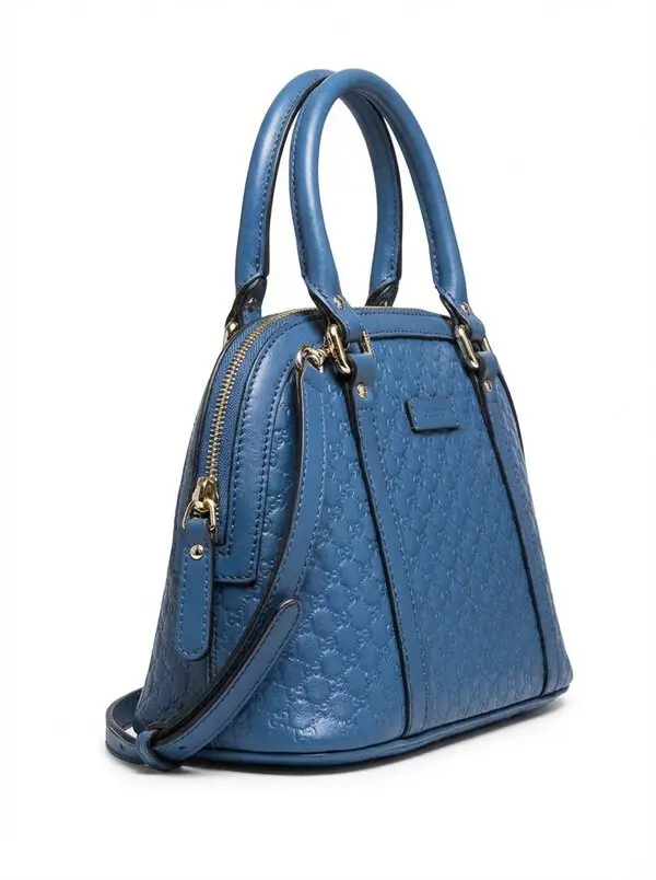Gucci Logo Embossed Leather Handbag