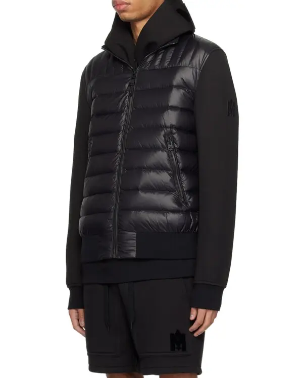 Mackage Collin-r Puffer Jacket With Knit Sleeves - Black