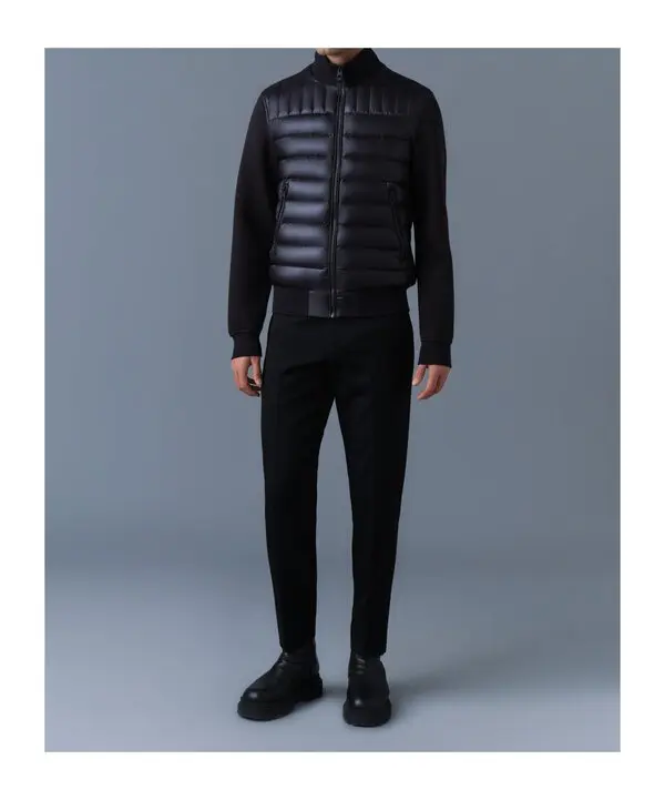 Mackage Collin-r Puffer Jacket With Knit Sleeves - Black