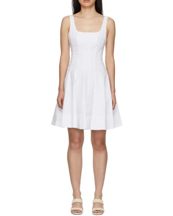 Staud Mini Wells Dress - White