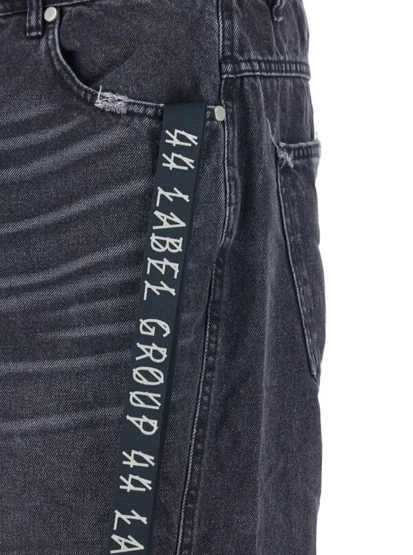 44 LABEL GROUP Logo-tape Straight-leg Jeans