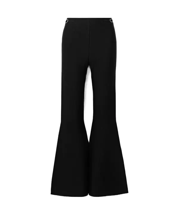 Gabriela Hearst Ayala Knitted Flare Pants - Black