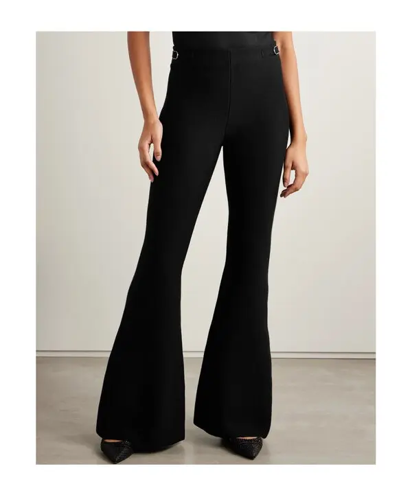 Gabriela Hearst Ayala Knitted Flare Pants - Black