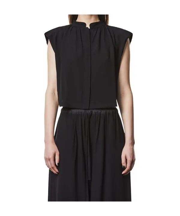 THOM KROM Sleeveless Pleated Shirt