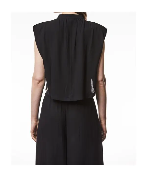 THOM KROM Sleeveless Pleated Shirt