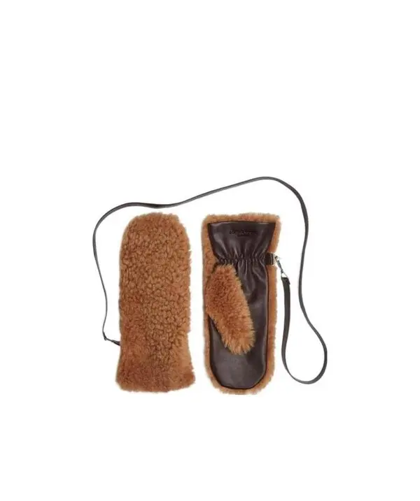Bottega Veneta Teddy Wool Gloves - Brown