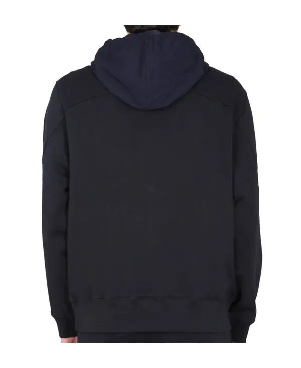 Paul Smith Ps Happy Logo Embroidered Drawstring Hoodie - Black