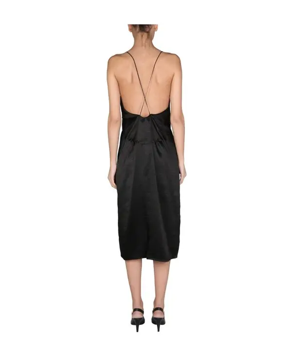 Dsquared2 V-neck Midi Dress - Black