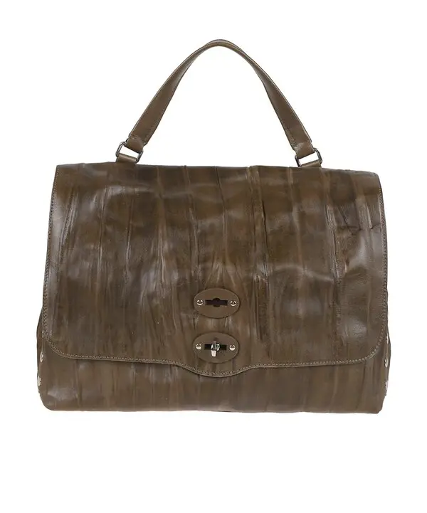 ZANELLATO Postina Pleated Medium Hand Bag - Brown