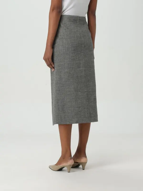 Fabiana Filippi Lyocell Linen Blend Mixed-color Pencil Skirt