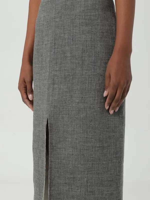 Fabiana Filippi Lyocell Linen Blend Mixed-color Pencil Skirt